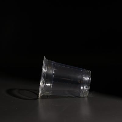 China 16OZ Volume Clear Disposable PET Cups With Dome And Flat Lids For On-the-Go Juices for sale