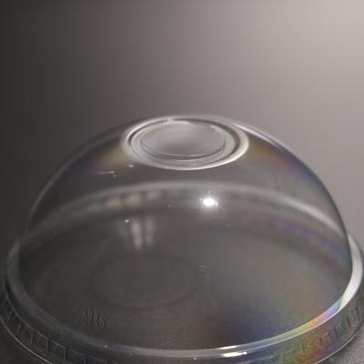 China Disposable Plastic Cup Lid PET Lid Transparent Plastic Cup Dome Lid Fit For Iced-coffee Cup for sale