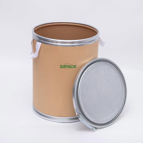 Quality Metal Lid 10 Gallon Fiber Drum With Lid Lever Lock Ring For Chemicals for sale