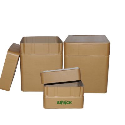 China 280gsm Size Custom Square Fiber Drum Fiber Drum Barrel For Flexible Packaging Solutions for sale