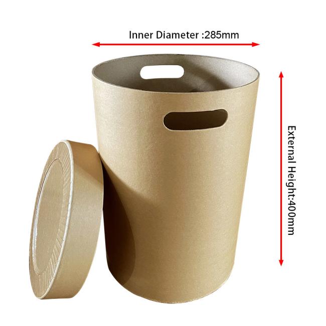 Recyclable fiber drum for PUR glue - front view