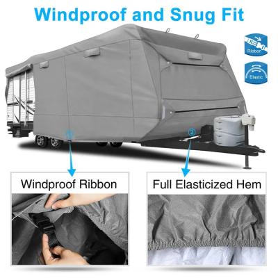 China Amazon hot sale waterproof rv camper covers for caravan and travel trailer for sale