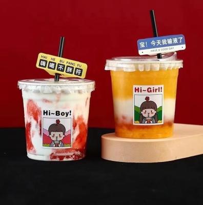 Cina Bevande fredde Eco-friendly biodegradabile compostabile PET trasparente Tazze PLA usa e getta di plastica in vendita