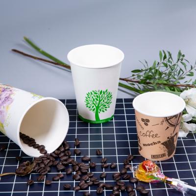 China Disposable Single Wall Coffee Paper Cups Custom Printed Eco Friendly for Coffee Party for sale