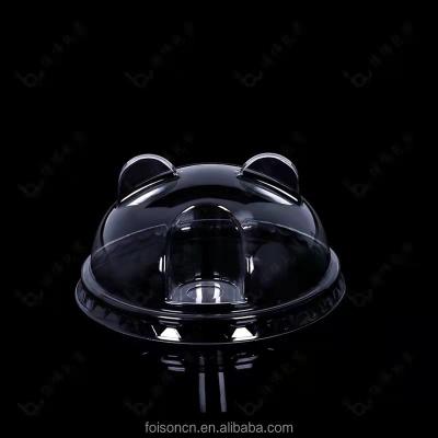 China Eco-friendly PET Plastic Flat Lids Cover for Cold Drink Cup Sample Provided Freely for sale