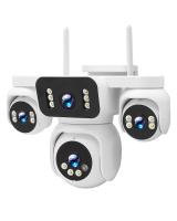 Quality 4-in-1 Wireless Outdoor Security Camera, Quad-View PTZ with 8MP HD, 16X Zoom, AI for sale