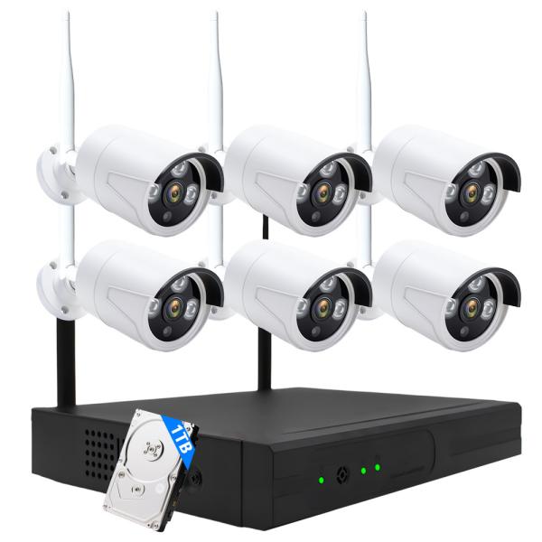 Quality 3MP Wireless Security Camera System – 6 Wi-Fi Bullet Cams + 10CH NVR, 15m IR Night Vision, IP66 Weatherproof, H.265, Plug-and-Play Indoor/Outdoor Surveillance, Mobile Alerts, Dual Storage for sale