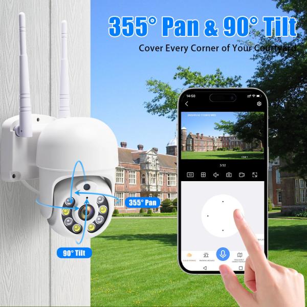 Quality 3MP Wireless Security Camera for Home Surveillance, 360° Pan-Tilt Dome Camera for sale