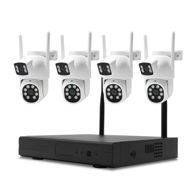 China 3MP+3MP Dual-Lens PTZ Dome Camera System - 4PCS, 360° Smart Detection, Night Vision, Two-Way Audio, Up to 6TB(Not Included), 16CH Expandable, Home Security & Monitoring for sale