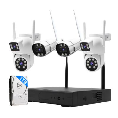 China Dual-Lens Camera Surveillance System - 4pcs Cam 16CH Scalable NVR, PTZ 360° View, Color Night Vision, Two-Way Audio, Max.6TB Local Storage (Not Included) for sale