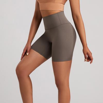 China Nylon Spandex Women Yoga Shorts High Waisted 5