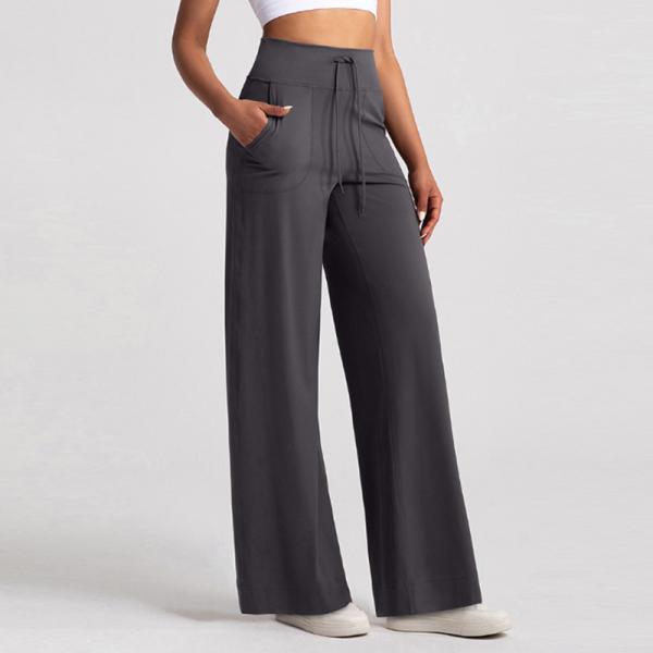 Quality Multiple Pockets Wide Leg Scrub Pants Stretch High Waisted for Women Medical Wear for sale