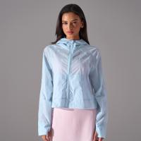 china Women Outdoor Sports Quick Dry Jacket Lightweight Hooded Cropped Gray