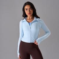 china Quick Dry Long Sleeve Women Yoga Jacket Zip Up Hooded Anti UV Slim Fit Light