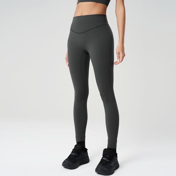 Quality High Waisted Charcoal Long Yoga Leggings Buttery Soft 4 Way Stretch for Gym Running for sale