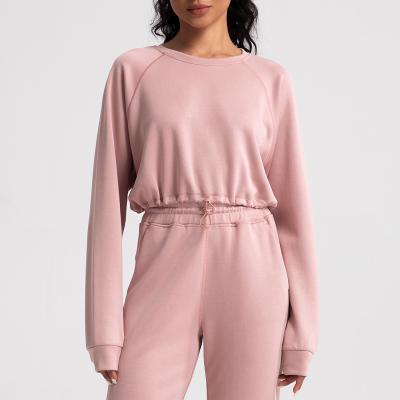 China Blush Pink Raglan Sleeve Loungewear Set Soft Modal Blend Relaxed Fit for Cozy Home Lounging and Casual Outings for sale