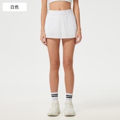 China Strawberry Pink Pleated Tennis Skirt High Waist with Shorts Liner for Women Athletic Workout Skort for sale