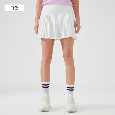 China Retro Green High Waisted Pleated Tennis Skirt with Built in Shorts for Sports and Daily Wear for sale