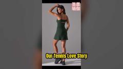 Our Tennis Love Story Starting with a flowing tennis dress