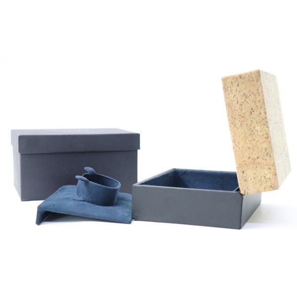 Quality Customized Logo Cork and Pu Leather Watch Box for Colorful Sponge for sale