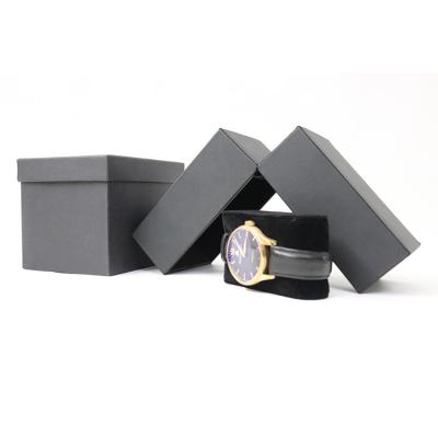 China Customized Logo PU Leather Watch Box with Velvet Lining and Cardboard Insert for sale
