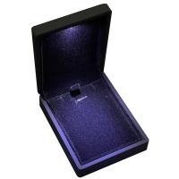 Quality Customized Your Logo- Luxury Black LED Pendant Box LED Small Necklace Box for sale