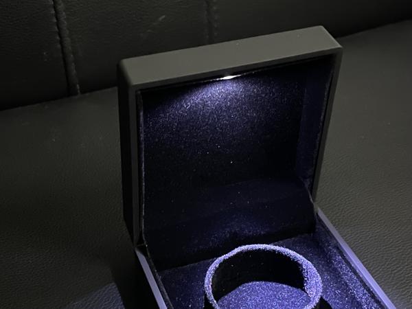Quality Customized Your Logo- Luxury Black LED Bangle Box LED Square Bracelet Box for sale