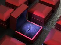 China Customized Your Logo- Red LED Ring Box-Luxury for sale