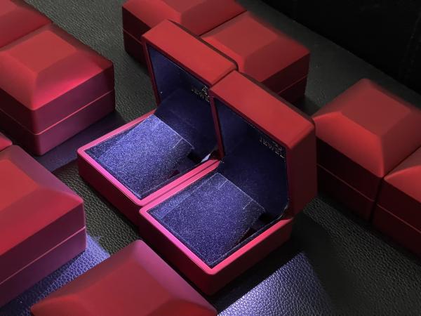 Quality Customized Your Logo- Luxury Red LED Earring Box for sale