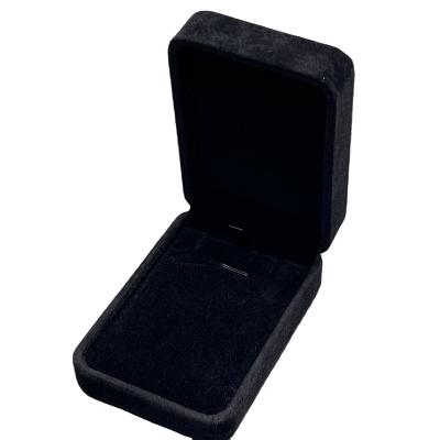 Quality Black Velvet Necklace box Customized your logo and color for sale