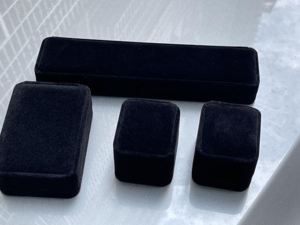 Quality Black Velvet Ring box for velvet jewelry packaging box for sale