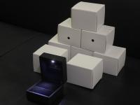 China Customized Your Logo- Black LED Ring Box-Luxury for sale