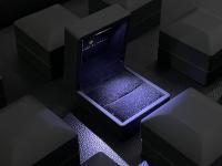 China Customized Your Logo- Black LED Ring Box-Luxury for sale