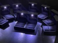 China Customized Your Logo- Black LED Ring Box-Luxury for sale