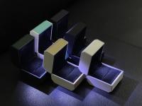 China Customized Your Logo-Gold Pu Leather LED Ring Box for sale
