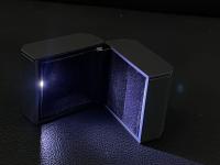 China Customized Your Logo-  Green Pu Leather LED Ring Box for sale