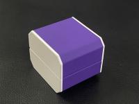 China Customized Your Logo-Purple Pu Leather LED Ring Box for sale