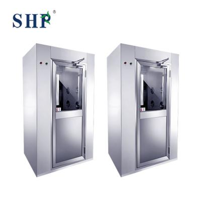 China Advanced PLC Touch Screen Display Stainless Steel 304 Double Automatic Door Air Shower for sale