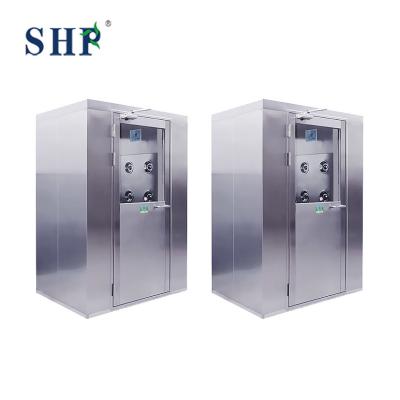 China 1.1KW Full Stainless Steel Double Automatic Air Shower Room with Customizable Capacity for sale