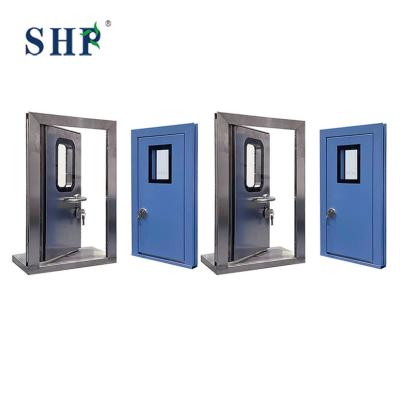 China Thermal Insulation Stainless Steel 304 Single Double Laboratory Doors for GMP Hospital for sale