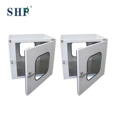 China Double Hollow Toughened Glass Observation Window Static Pass Box In SUS304 for sale