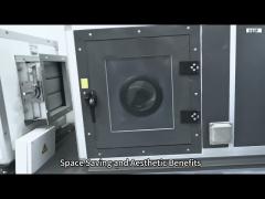 ceiling jet type central air handing unit for hvac system and clean room ventilation