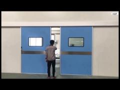 hospital cleanroom sliding door automatic airtight door with vision panel