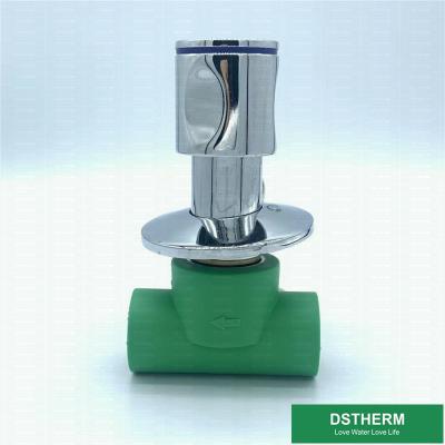 China Ppr Concealed Valve PPR Stop Valve Chrome Plated Type With Round Handle for sale
