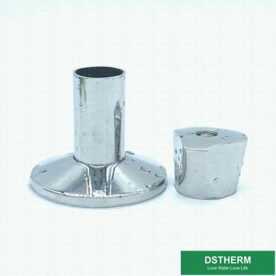 China Light Weight Type PPR Plastic Stop Valve Triangle Handle Chrome Plated With Caps Te koop