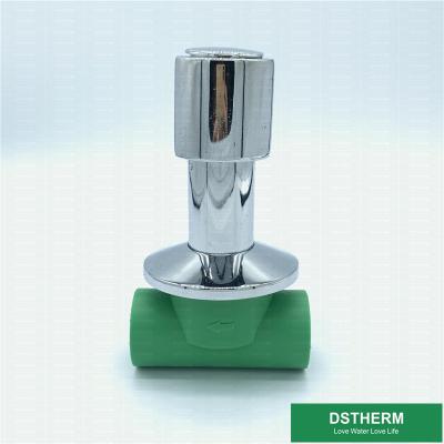 China Middle Weight Type Plastic PPR Stop Valve Round Handle For Cold Hot Water for sale