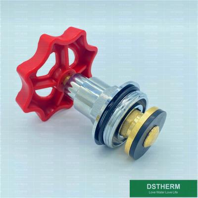 China Brass Chrome Plated Stop Valve Cartridge Top Part With Plastic Handle for sale