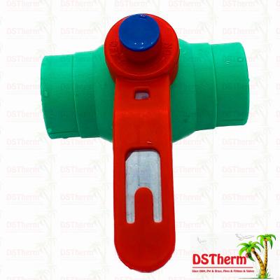 China Fusion / Electrofusion Connection PPR Brass Valve With Plastic Ball Socket Metal Handle for sale