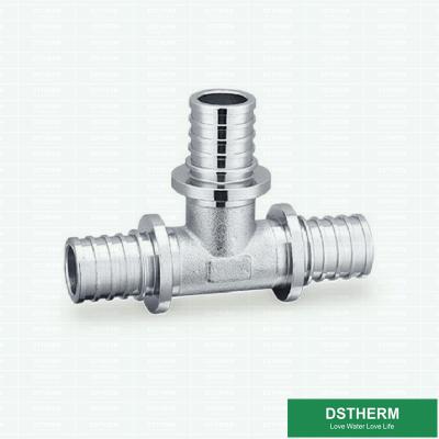 China Customized Slide PEX Brass Fittings Equal Threaded Tee Press Fittings for sale