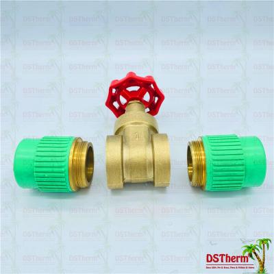 China Concealed Brass Gate Valve With Ppr Connection Heat Insulation High Pressure Stop Valve for sale
